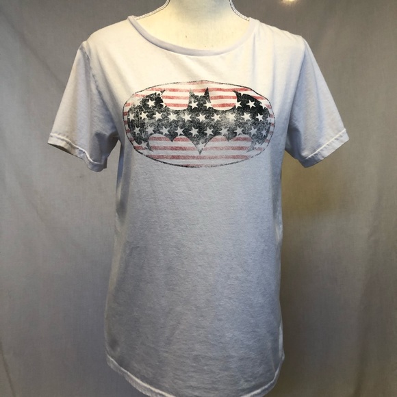 Batman | Tops | Batman Shirt Patriotic Batman Logo Medium | Poshmark